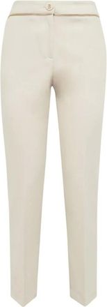 Blugirl Femme, Pantalons, Beige, Taille: 38 FR Pantalon Cigarette Court