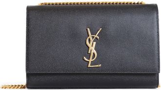 Saint Laurent Kate Medium Chain Bag in Grain De Poudre Embossed Leather
