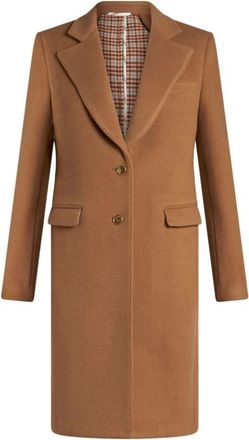 Etro Femme, Manteaux, Brun, Taille: 40 FR Manteau Avec Logo Grav&eacute;