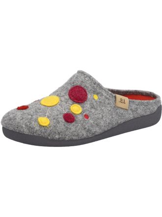 Josef Seibel Damen Pantoffeln Cara.02,Weite G (Normal),Wechselfu&szlig;bett,hauslatsch,hofschuh,pantine,treter,finken,grau-Multi,40 EU