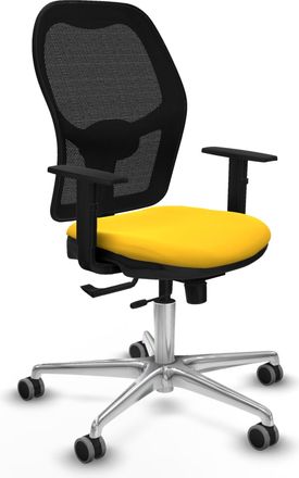 Piqueras y Crespo Stuhl mit leisen Rollen Jorquera mit 1D-Armen, h&ouml;henverstellbare Lendenwirbelst&uuml;tze, ausgestattet mit Syncro/Traslack und eingespritztem Schaum, Schwa