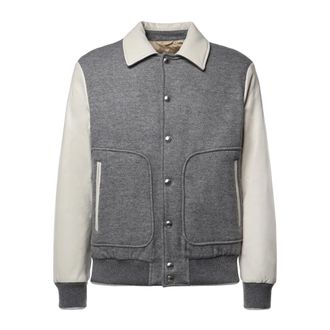 Eleventy Homme, Vestes, Gris, Taille: 3XL Bomber Jacket