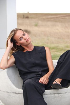 Alchemist Damen vegan Weste Masey Anthrazit