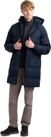 Trespass Gepolsterte Herrenjacke Clipster - l&auml;ngere L&auml;nge, verstellbare abnehmbare Kapuze, 1 sichere Brusttasche, 2 praktische untere Taschen, elastische B&uuml;ndc