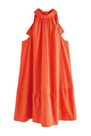 Next Minikleid &Auml;rmelloses, gestuftes Neckholder-Minikleid (1-tlg)