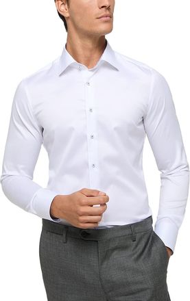 Eterna Slim Fit 1863 Hemd Langarm New Kent Kragen weiÃ Größe 39