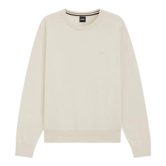 HUGO BOSS Rundhals-Strickware - - Knitwear - Herren - Wei&szlig; - L
