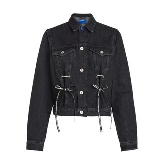 Karl Lagerfeld Denimjacke mit Schn&uuml;rung - - Jackets - Damen - Schwarzk - S