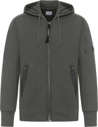 C.P. Company C.p. Company, Homme, Sweatshirts et sweats &agrave; capuche, Noir, Taille: M SweaT-shirt Ouvert &agrave; Capuche