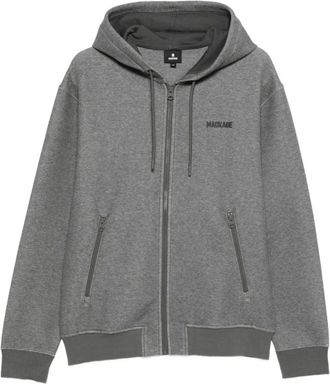 Mackage Homme, Sweatshirts et sweats &agrave; capuche, Gris, Taille: XS Blouson aviateur &agrave; capuche et fermeture &eacute;clair int&eacute;grale
