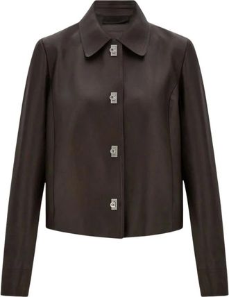 Ferragamo Veste &agrave; un boutonnage - Femme - Vestes - Brun - Taille: 36 FR