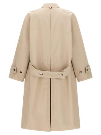 Thom Browne Water-Repellent Cotton Trench Coat - Beige