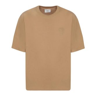 Ami Homme, Tops, Brun, Taille: 2XL T-shirt & Polo Marron Collection Aw25