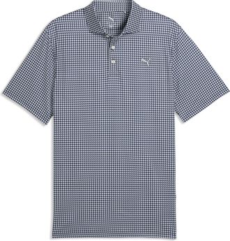 Puma Polo de golf Mono Check CLOUDSPUN Homme, V&ecirc;tements, Blanc, XXL