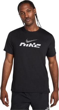 Nike Miler T-Shirt f&uuml;r Herren, Mit UV-Schutz, Dri-FIT (Schwarz/Reflektierend)