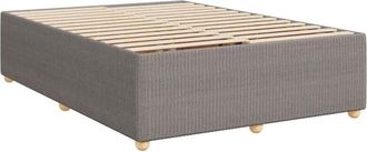 vidaXL Cadre de lit sans matelas taupe 160x200 cm tissu Vidaxl