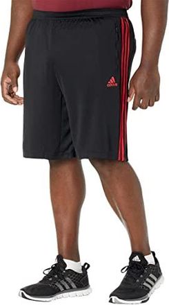 adidas Adidas Short conçu pour Homme Primeblue à 3 Bandes, Noir/Rouge écarlate, Taille 4XL Hauteur
