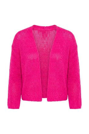 Angel Of Style Strickjacke Lochstrick-Jacke oversized offene Form 3/4-&Auml;rmel