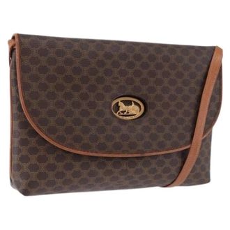 Celine Pre-owned Vintage Macadam Canvas Schultertasche - - Pre-owned - Damen - Braun - ONE SIZE