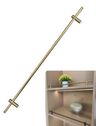 Generic Anpassbare dekorative Metallstange, rundes Rohrgel&auml;nder im S&auml;ulenstil, minimalistischer Schrankzaun-Leitplanken-Randstreifen for den privaten und gewe