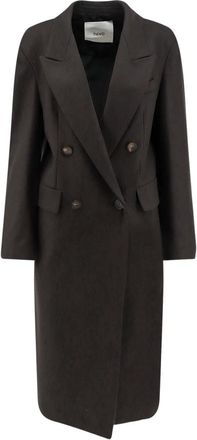 Hev&ograve; Femme, Manteaux, Brun, Taille: 40 FR Manteau Martina Franca