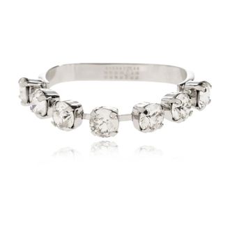 Maison Margiela Femme, Accessoires, Gris, Taille: M Bague avec Cristaux Scintillants