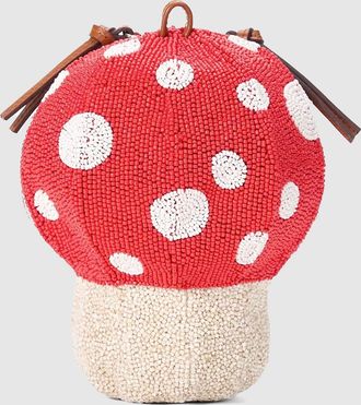 Staud Sac Shroom Beaded Bag Mushroom