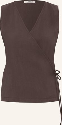 OPUS Wickelbluse Fazu braun