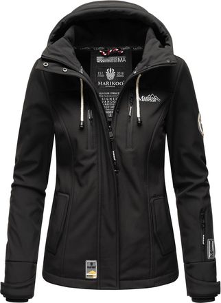 Marikoo Softshelljacke MARIKOO Kleine Zicke, Damen, Gr. XXL (44), schwarz, Obermaterial: 98% Polyester, 2% Elasthan, Innenseite: 100% Polyester, Jacken Softsh