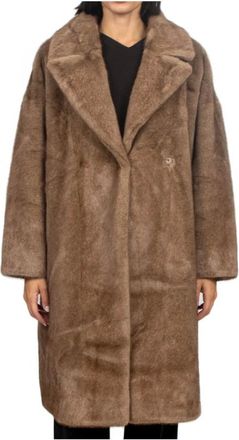 Zoe Femme, Manteaux, Brun, Taille: 40 FR Ecopelliccia Modello Cappotto Cammello