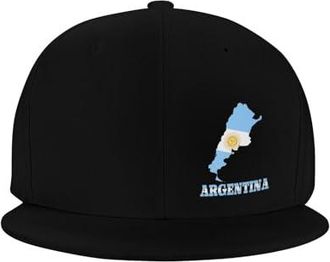 Generic Drapeau De LArgentine Carte De LArgentine Homme Femme Chapeaux Pare-Soleil L&egrave;g&eacute;re Casquette Hip Hop R&eacute;glable Strapback Cap pour Adulte Golf Camping
