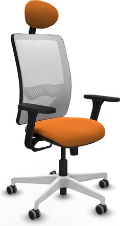 Piqueras y Crespo Armlehnenstuhl Zulema, h&ouml;henverstellbare Lendenwirbelst&uuml;tze und festes Kopfteil, ausgestattet mit 3 Positionen und Schneideschaum, mit Rollen von 65 m