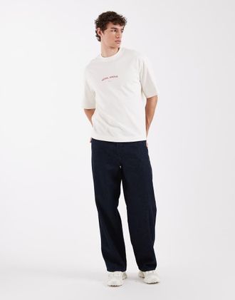 Selected Landon - Jean ample - Bleu fonc&eacute; brut