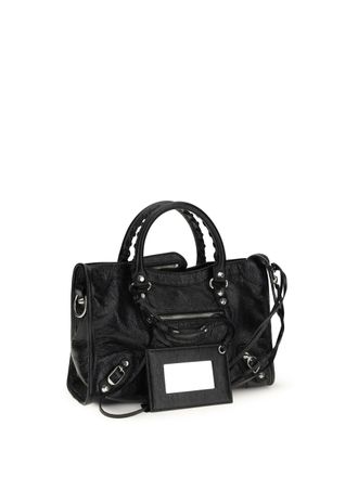 Balenciaga Womens Le City Small Handbag Black Shoulder Bags