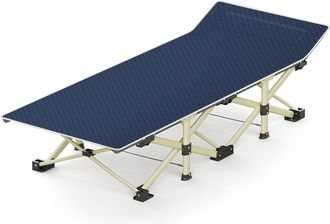 ZJchao Tragbares, Zusammenklappbares Campingbett f&uuml;r Outdoor-Reisen, Robustes 10-Fu&szlig;-Schlafbett mit Rahmen, Kompaktes Design f&uuml;r Rucksackreisen und Camping-A