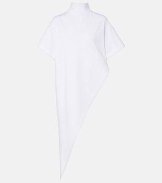 Alaia Ala&iuml;a Asymmetrisches T-Shirt aus Baumwoll-Jersey