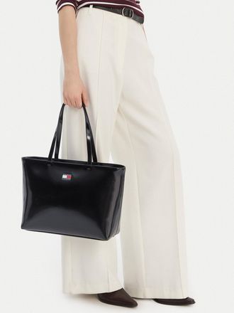 Tommy Jeans Handtasche Tommy Jeans Tjw Must Tote AW0AW18069 Schwarz