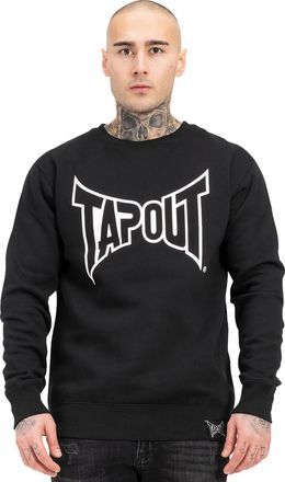 Tapout Herren Rundhals Sweatshirt Normale Passform Marfa Sweater Black/White XL