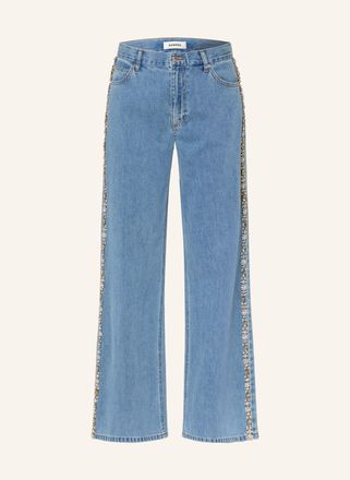 Sandro Sandro Wide Leg Jeans Mit Schmucksteinen blau