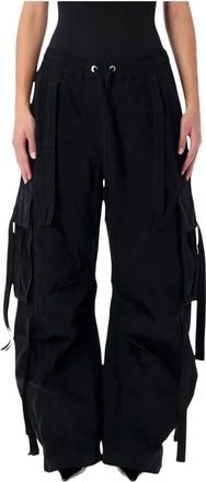 Dolce & Gabbana Femme, Pantalons, Noir, Taille: 34 FR Pantalon Cargo &agrave; Cordon de Serrage