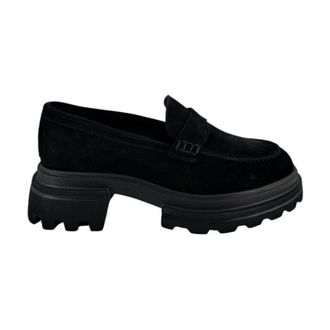 Hogan Schwarze Loafer mit Tanksohle - - Shoes - Damen - Schwarzk - 36 1/2 EU