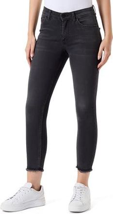 Only Onlhush Mid Waist SK RW Ank DNM Jean Taille Moyenne, Noir délavé, M x 32L Femme