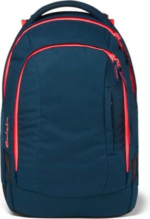 Satch unisex, Sacs, Bleu, Taille: ONE Size Sac &agrave; dos scolaire ergonomique bleu avec &eacute;l&eacute;ments r&eacute;fl&eacute;chissants