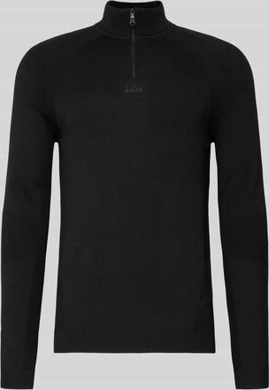 HUGO BOSS Regular Fit Troyer mit Schurwoll-Anteil Modell TOUR SEAMLESS QZ