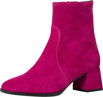 Tamaris Damen Boots mit Absatz Leder Blockabsatz; FUXIA/pink; 37 EU