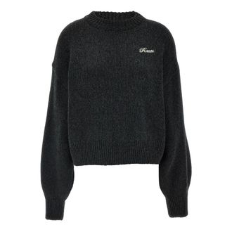 Rotate Rotate Birger Christensen, Femme, Pulls, Gris, Taille: 42 FR Pull Ras du Cou en Tricot