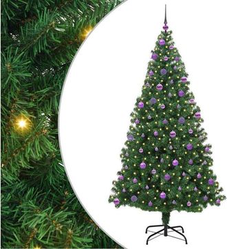 vidaXL K&uuml;nstlicher Weihnachtsbaum mit 300 LEDs mit St&auml;nder Gr&uuml;n 210 cm vidaXL