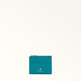 Furla Camelia Kartenetui S Amatore Blue Blau Strukturiertes Leder Damen