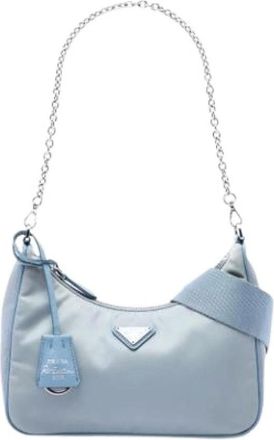 Prada Pre-owned Sac bandouli&egrave;re en nylon - Femme - Pre-owned - Bleu - Taille: ONE Size