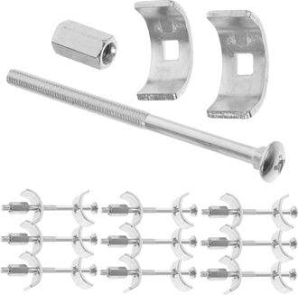 DOITOOL 10 Stück Teiliges Stabile Möbelverbindung mit Halbrundem Zugriegel Einfache Montage Polierte Oberfläche für Küchenarbeitsplatten und Butcher Blocks